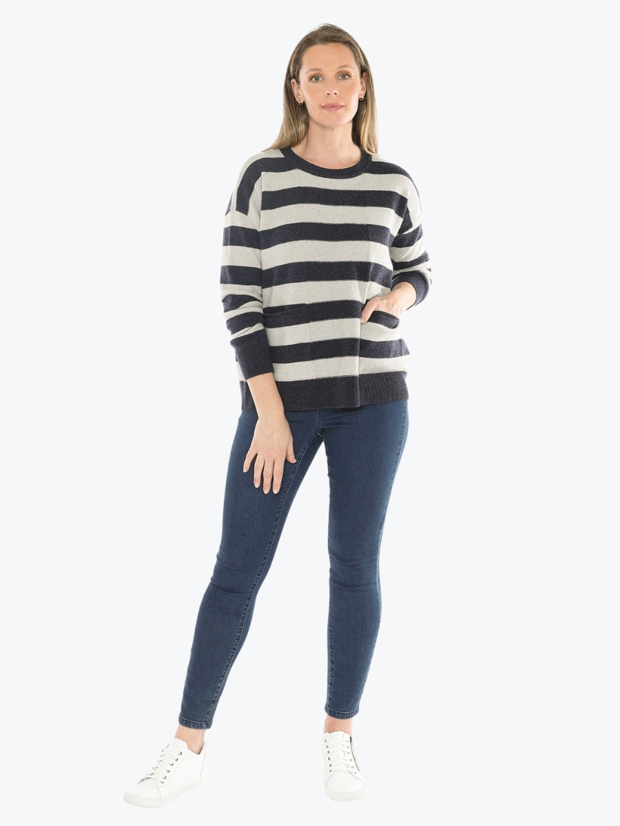 Jump Panel Stripe Pullover